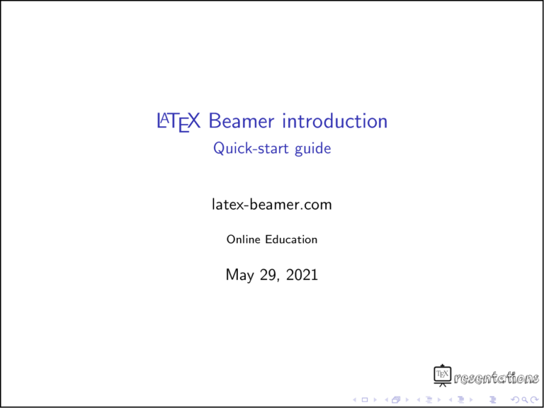 LaTeX Beamer introduction / Quick-start guide - LaTeX Beamer