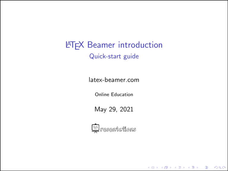 LaTeX Beamer introduction / Quick-start guide - LaTeX Beamer