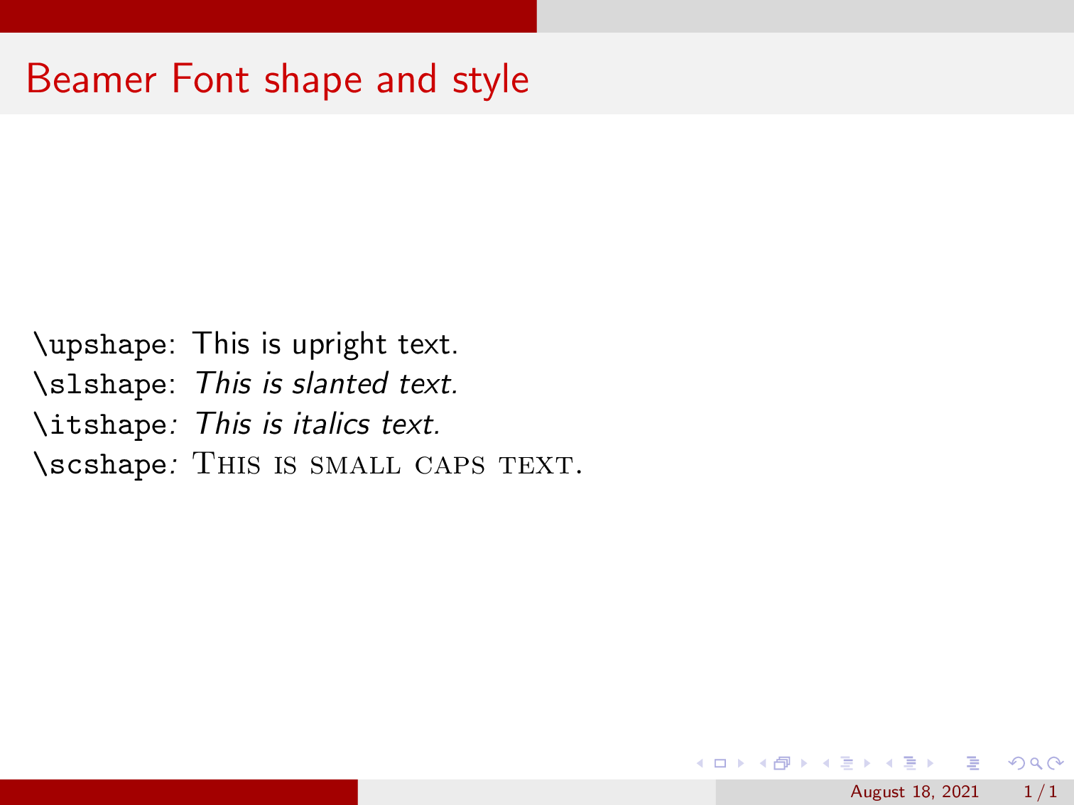 Beamer Font Change Its Size Family And Style LaTeX Beamer