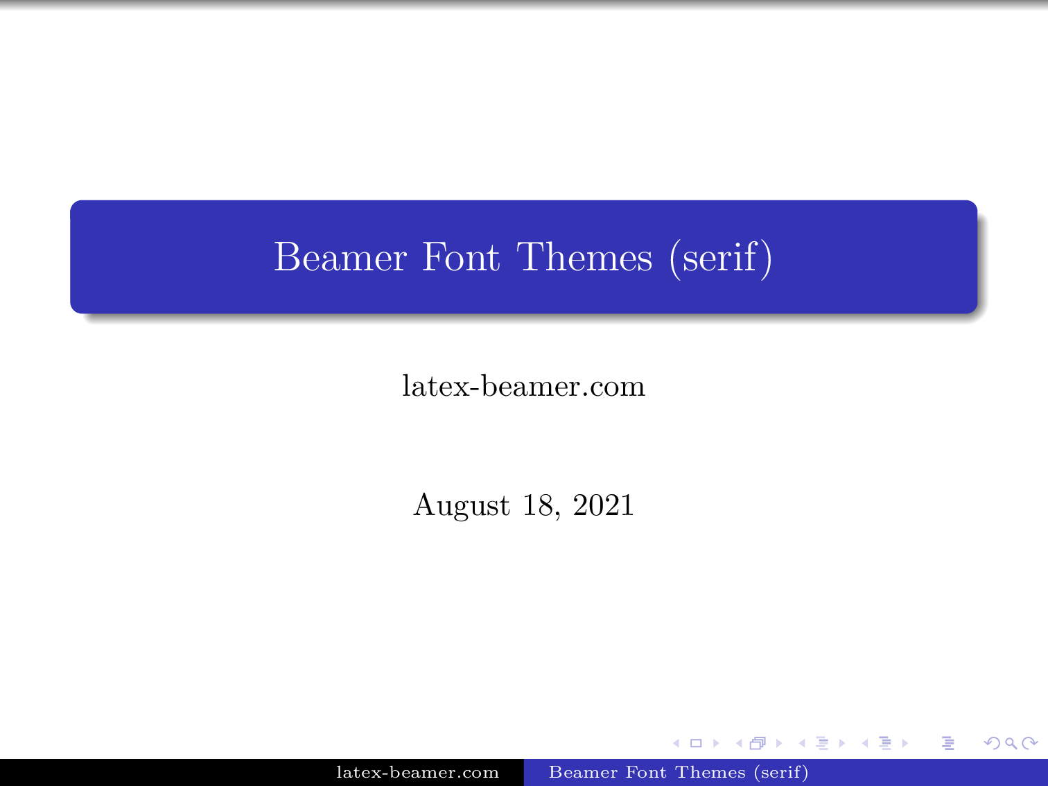 Beamer Font: Change its Size, Family and style - LaTeX Beamer