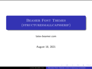 Beamer Font: Change its Size, Family and style - LaTeX Beamer