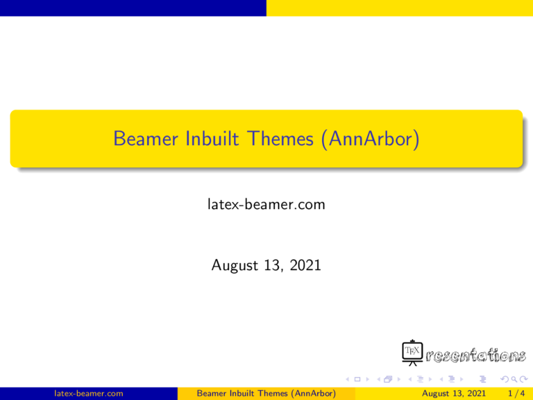 Beamer Themes - Full List - LaTeX Beamer