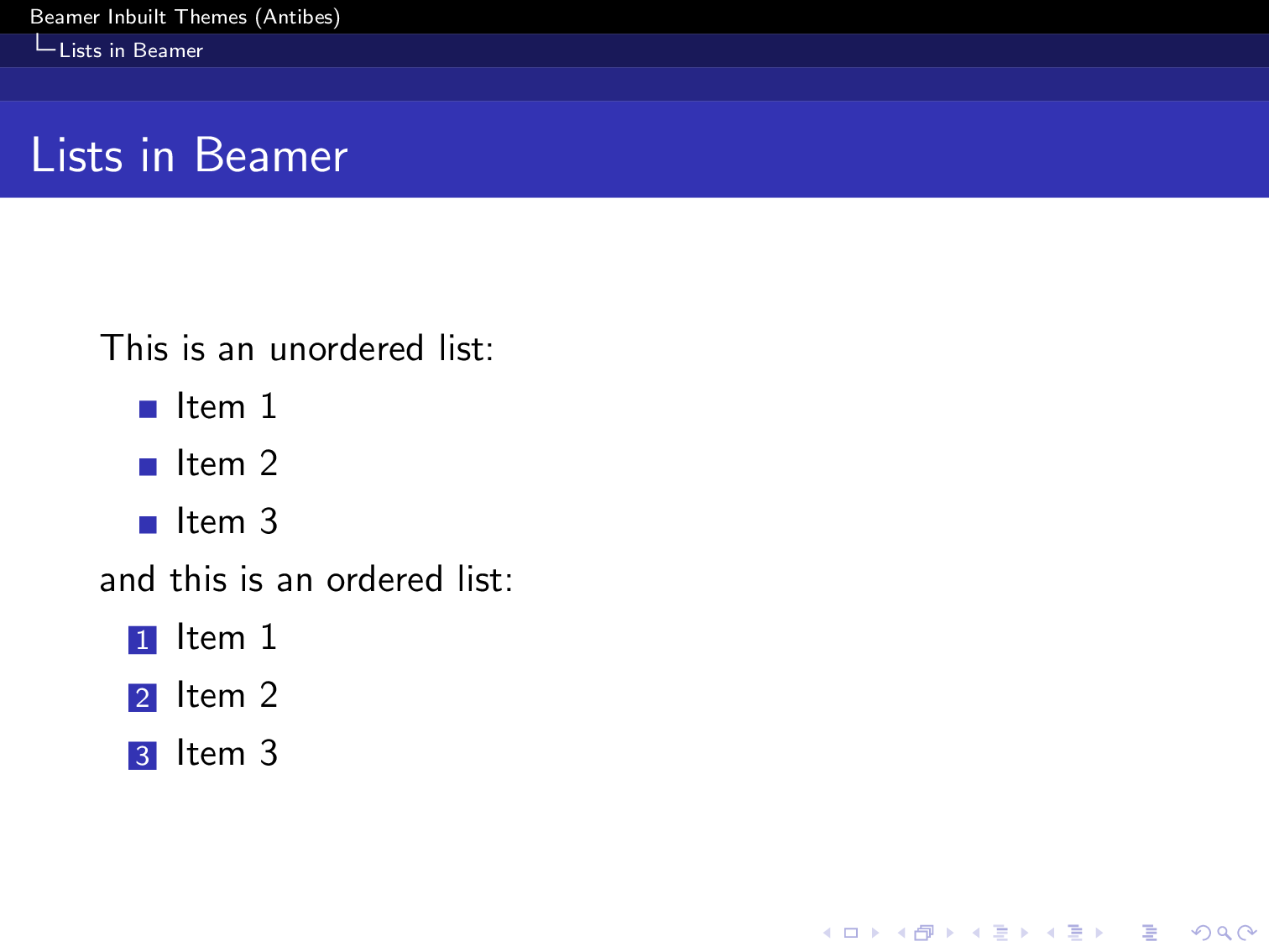 Beamer Themes - Full List - LaTeX Beamer