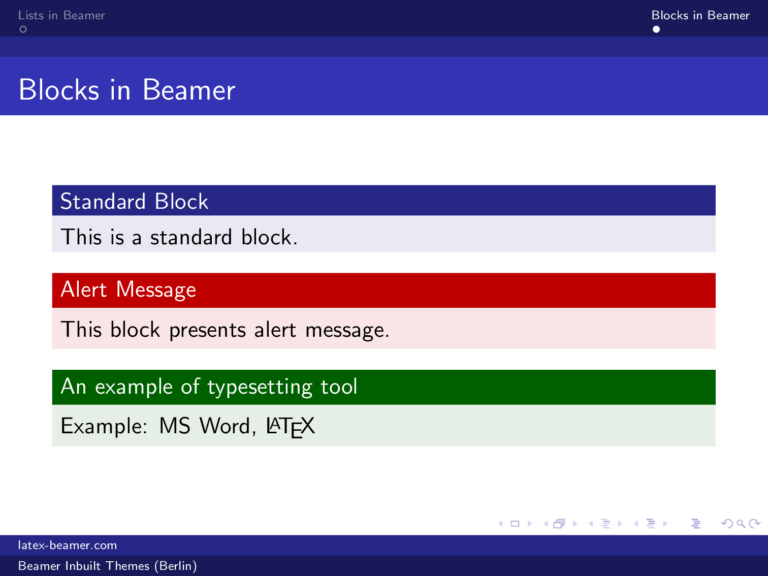 Beamer Themes - Full List - LaTeX Beamer