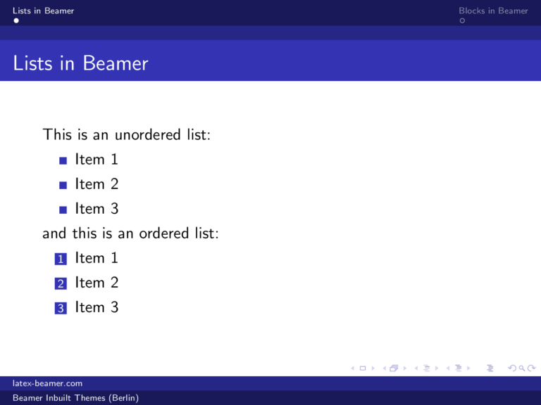 Beamer Themes - Full List - LaTeX Beamer