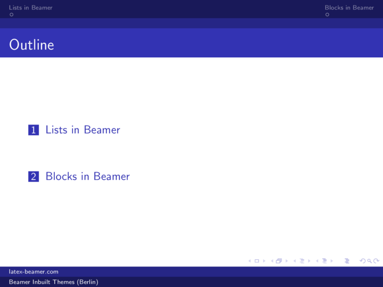 Beamer Themes - Full List - LaTeX Beamer