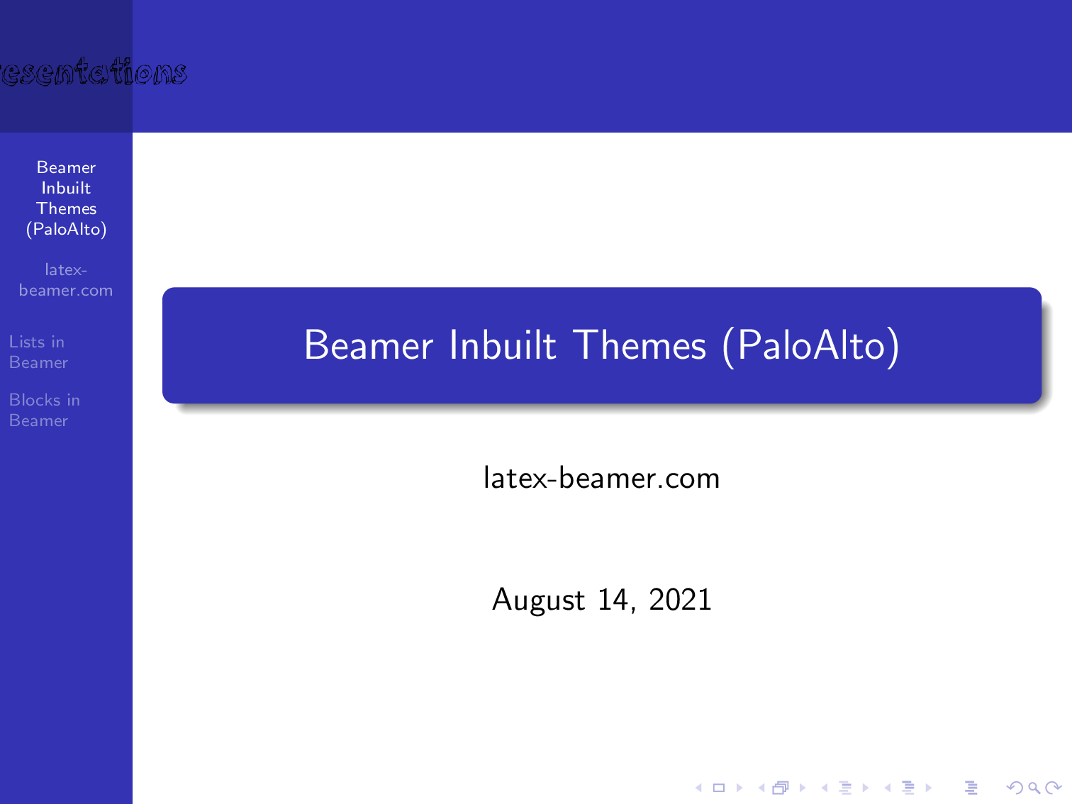 Beamer Themes - Full List - Page 5 of 5 - LaTeX Beamer