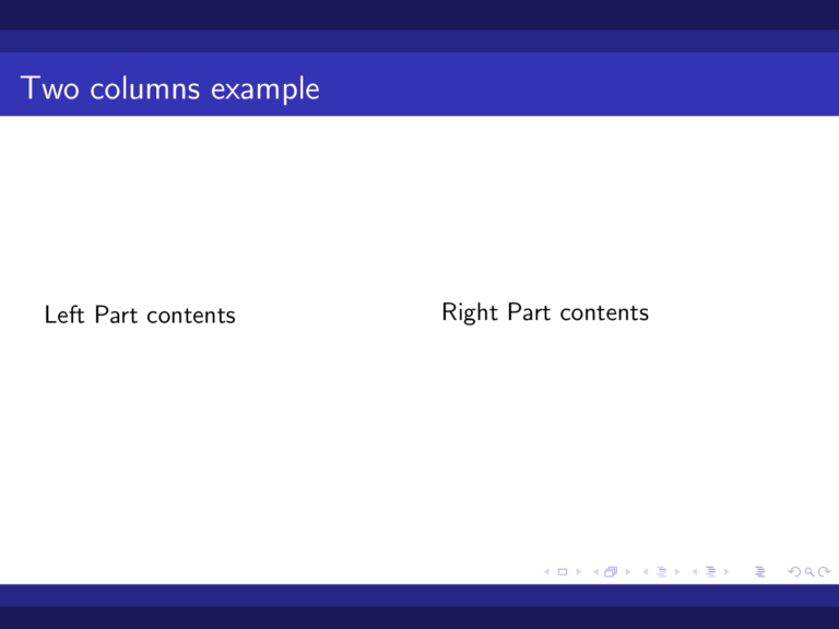 How do you split a Beamer slide into two columns? - LaTeX Beamer