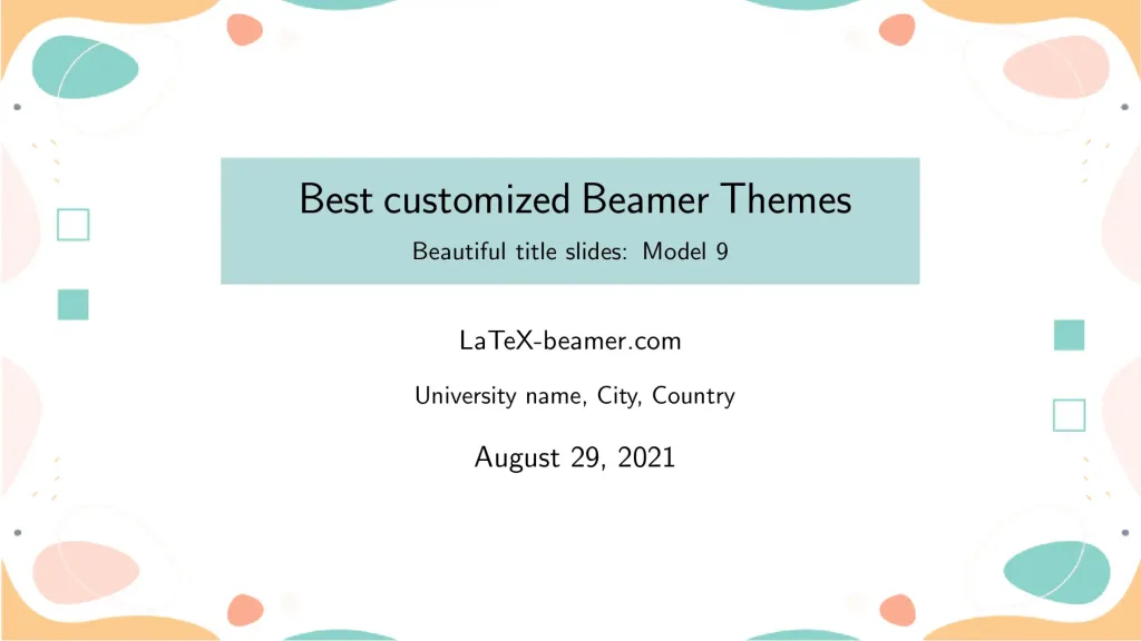 Y z Yukar Sicim Koparmada Latex Beamer Presentation Template Kendine 